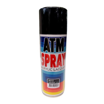 ATM สีสเปรย์อเนกประสงค์ เอทีเอ็ม (ATM SPRAY) NO.A212 FLAT BLACK สีดำ ...