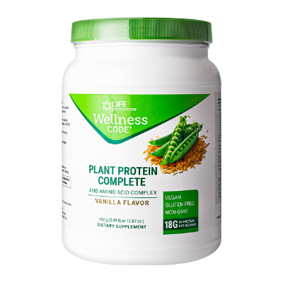 LIFE EXTENSION แพลนทส์โปรตีนและอะมีโนแอซิดคอมเพล็กซ์กลิ่นวนิลา 450 กรัม ...