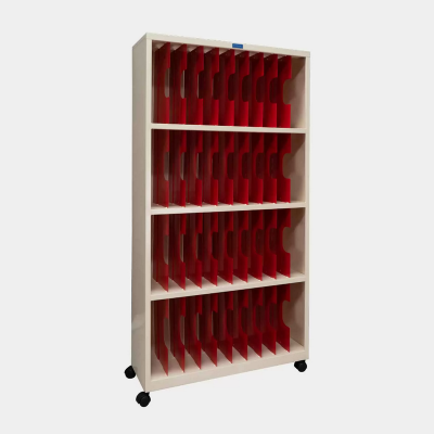 ICONIC 40 compartments file folder cabinet MS-666 White-Red | OfficeMate