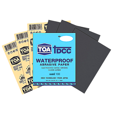 กระดาษทรายแบบขัดน้ำ TOA ทีโอเอ เบอร์ 100 จำนวน 12 แผ่น | OfficeMate