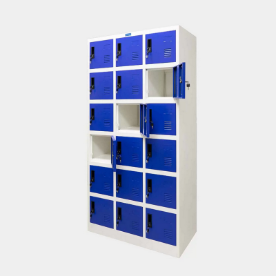 ICONIC 18 doors locker CLK-18 ขาว-น้ำเงิน | OfficeMate