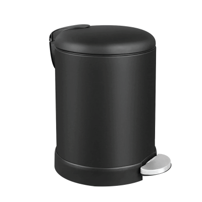 COMBI WARE ROUND TRASH BIN GALVANIZED 12L WITH PEDAL WBR023L12-BLA ...
