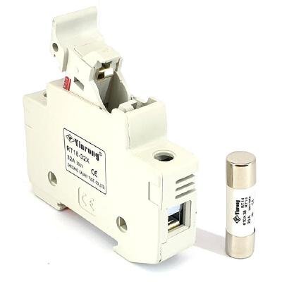Cylindrical Fuse Link 8A 380V AC 10x38 Yinrong Galaxy with Fuse Holder ...