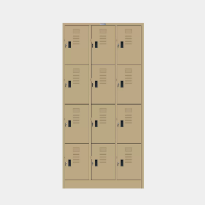 ICONIC 12 doors locker MLK-12 Cream 3 ฟุต | OfficeMate
