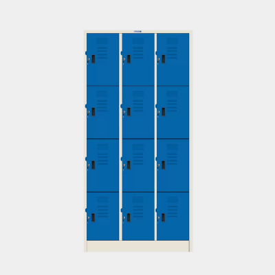 ICONIC 12 doors locker MLK-12 ขาว-น้ำเงิน 3 ฟุต | OfficeMate