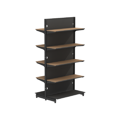 rbs Shopping Double-Sided Solid Panel with Wooden Shelves Solid Wooden ...