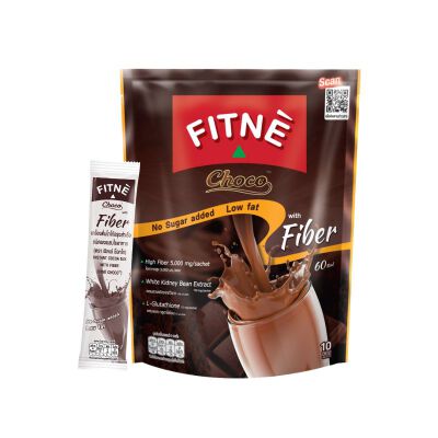 FITNE Choco Instant Cocoa Mix with fiber (15g.x10 Sticks) | OfficeMate
