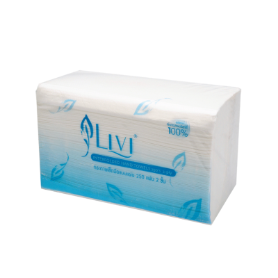 กระดาษเช็ดมือ Livi L-Fold หนา 2 ชั้น (24ห่อ/ลัง) | OfficeMate
