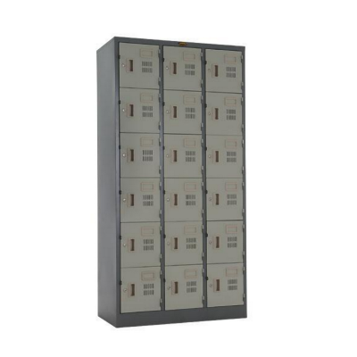 ICONIC 18 doors locker PLK-018 Gray | OfficeMate