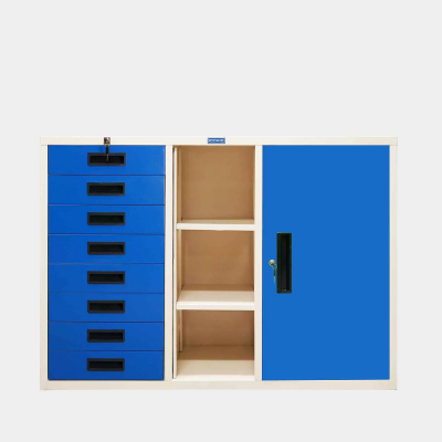 ICONIC Multipurpose file cabinet MR-48 ขาว-น้ำเงิน 4 ฟุต | OfficeMate