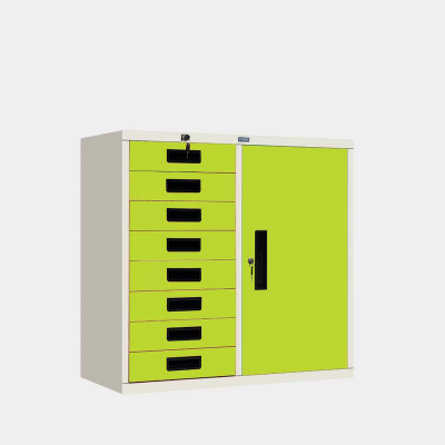 ICONIC Multipurpose file cabinet MR-38 White-Green 3 ฟุต | OfficeMate