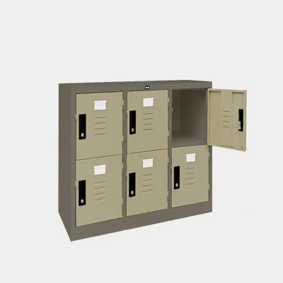 ICONIC 6 doors short locker LK-T6 เทาสลับ | OfficeMate