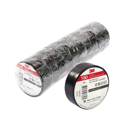 3M เทปพันสายไฟ สีดำ รุ่น TEMFLEX 150 ขนาด 19 มม. X 10 ม. X 0.13 มม. (30 ...