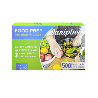 ถุงมือพลาสติกอเนกประสงค์ Saniplus กล่องละ 500 ใบ (Passed U.S. FDA Lab ...