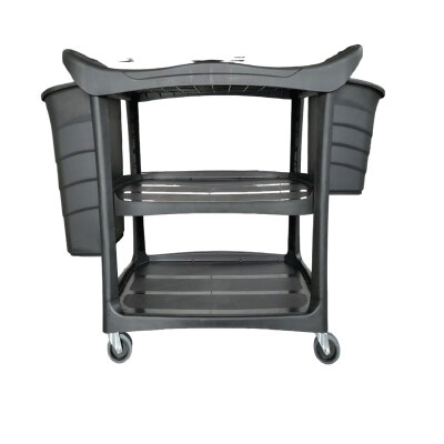 HORECAT 3-tier plastic cart black color | OfficeMate