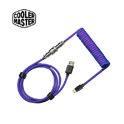 COOLER MASTER USB-A ถึง USB Type-C Coiled Cable Thunderstorm สีBlue ...
