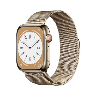 Watch Apple Series 8 GPS + Cellular 45mm Gold Stainless Steel Case with ...