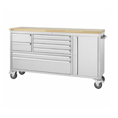 Trinity Stainless Steel Rolling Workbench Size 66 inch. | OfficeMate