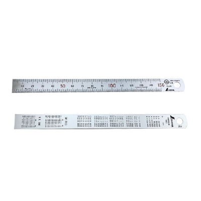 SHINWA Stainless Steel Rule JIS Standard [Metric] H101A 15 cm. Piece | OfficeMate