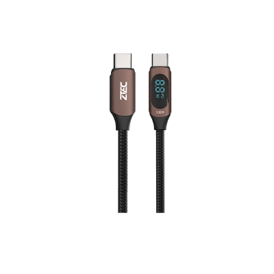 ZTEC สายชาร์จ USB-C to USB-C รุ่น ZC521 สีน้ำตาล | OfficeMate