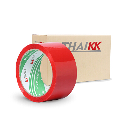 THAI KK เทป OPP สีแดง ขนาด 48 มม. x 50 หลา (แพ็ค 6 ม้วน) | OfficeMate