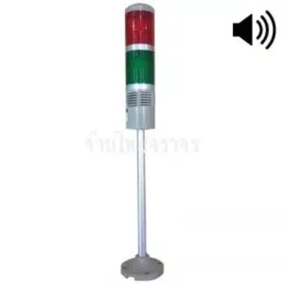 TRAFFICTHAI ไฟแฟลช LED TOWER LIGHT 2 สี แบบมีเสียง 220V สีเขียว-แดง ...