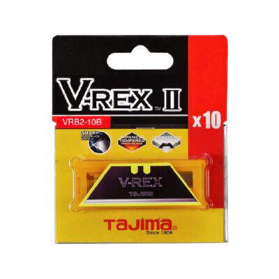 TAJIMA ใบมีดคัตเตอร์สำรอง สำหรับ V-Rex VR102D/B1 ขนาด 18 มม. แพ็ค 10 ชิ้น | OfficeMate