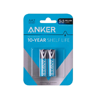ANKER ถ่านอัลคาไลน์ AA รุ่น AK206 แพ็ค 2 ก้อน | OfficeMate