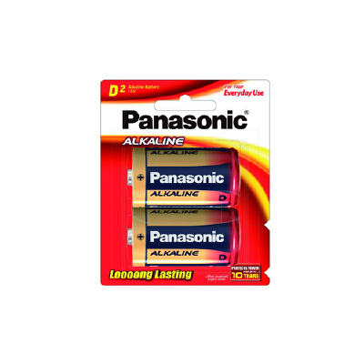 PANASONIC ถ่าน Alkaline ขนาด D แพ็ค 2 ก้อน | OfficeMate