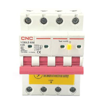 63A 4P RCBO 100mA เบรกเกอร์กันดูด AC ON-Grid 3เฟส Residual Current ...