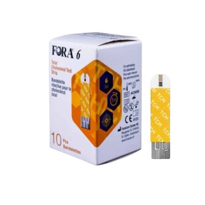 FORA แผ่นตรวจคอเลสเตอรอล รุ่น FORA 6 Plus/Connect (10 ชิ้น/กล่อง ...