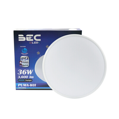 BEC โคมไฟเพดานพลาสติก LED 36W DAYLIGHT รุ่น PUMA-WH 36W | OfficeMate