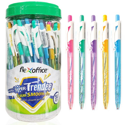FLEXOFFICE ปากกาลูกลื่นรุ่น SUPER TRENDEE FO-GELB09 สีน้ำเงิน ขนาด 0.7 ...