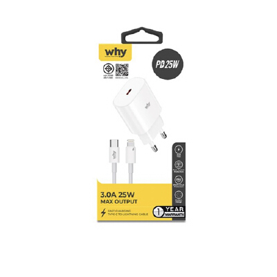 WHY ชุดชาร์จ รุ่น Super WC-3291I สีขาว C to LN 25W | OfficeMate