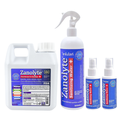 ZANOLYTE สเปรย์พ่นฆ่าเชื้อโรค HOCL สูตรไร้แอลกอฮอล์ ชุด 1L+500ML+50ML ...
